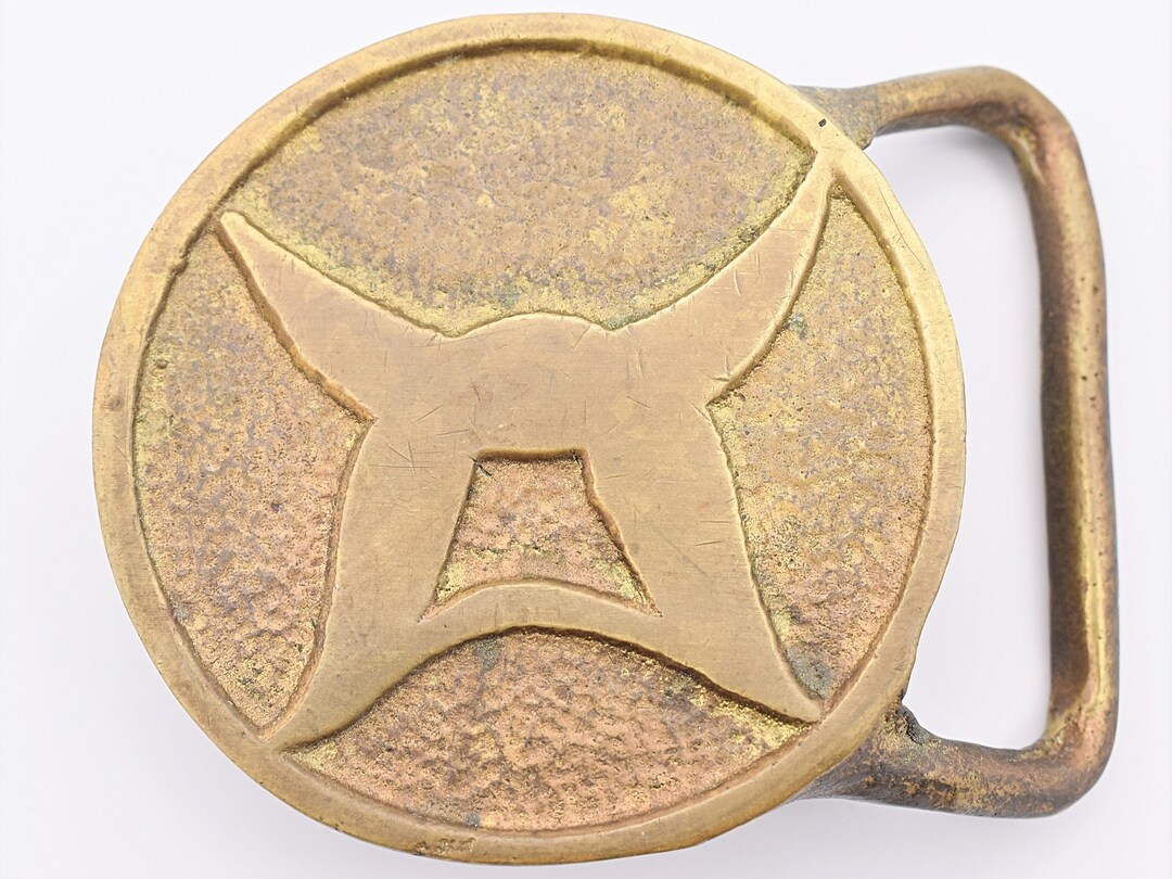 Star Buckle Laurie Samurai Helmet Japanese Symbol Artwork Solid Brass ...
