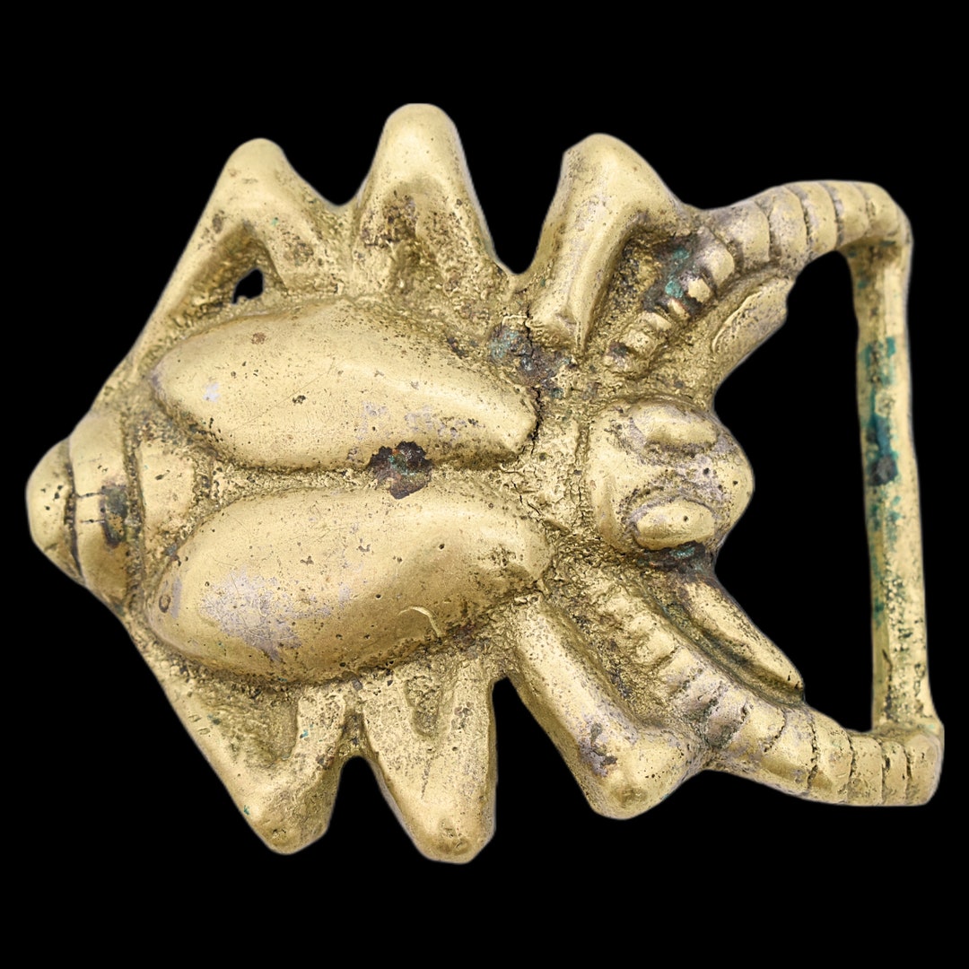 Solid Brass Cricket Bug Vintage Belt Buckle - Etsy
