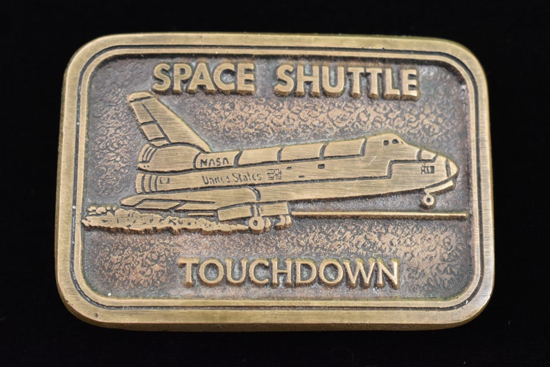 Space Shuttle Touchdown Solid Brass Vintage Belt Buckle - Etsy