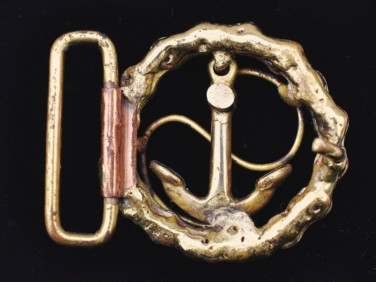 Naval Anchor Chain Solid Brass Handmade Vintage Belt Buckle - Etsy