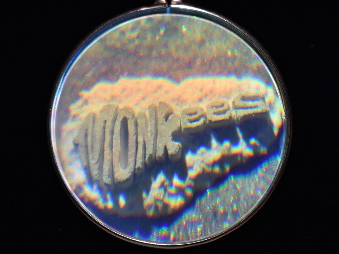 Hologram the Monkees Band Pendant Necklace ~ VINTAGE 3D Glass US ...