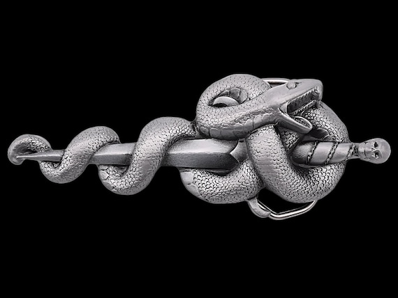 Caduceus Snake Dagger Helix Rod of Asclepius Medicine… - Gem