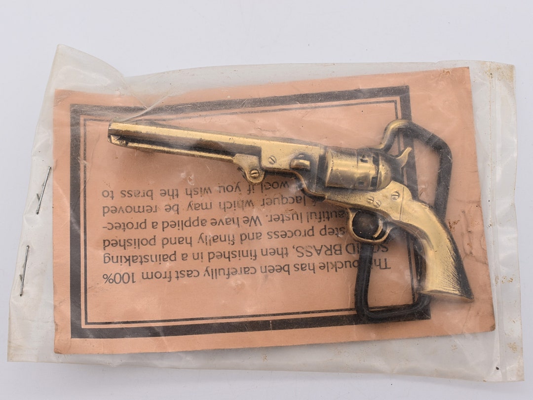 Solid Brass Blackpowder Revolver Civil War Colt Navy Style Gun 1970s ...