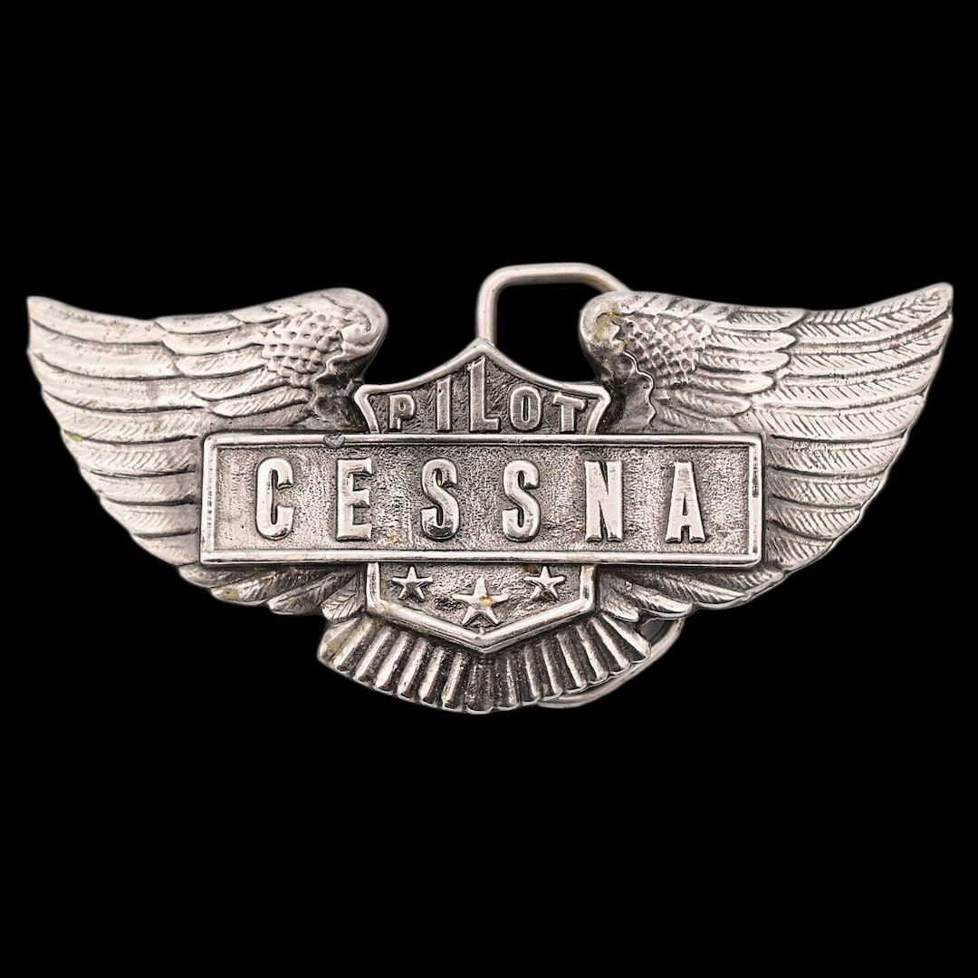 Cessna Pilot Wings Badge Vintage Belt Buckle - Etsy