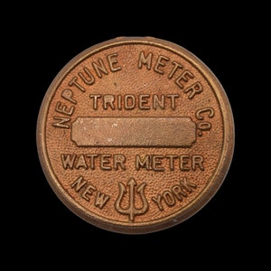 Antique Neptune Meter Co. Trident Water Meter New York Solid Brass ...