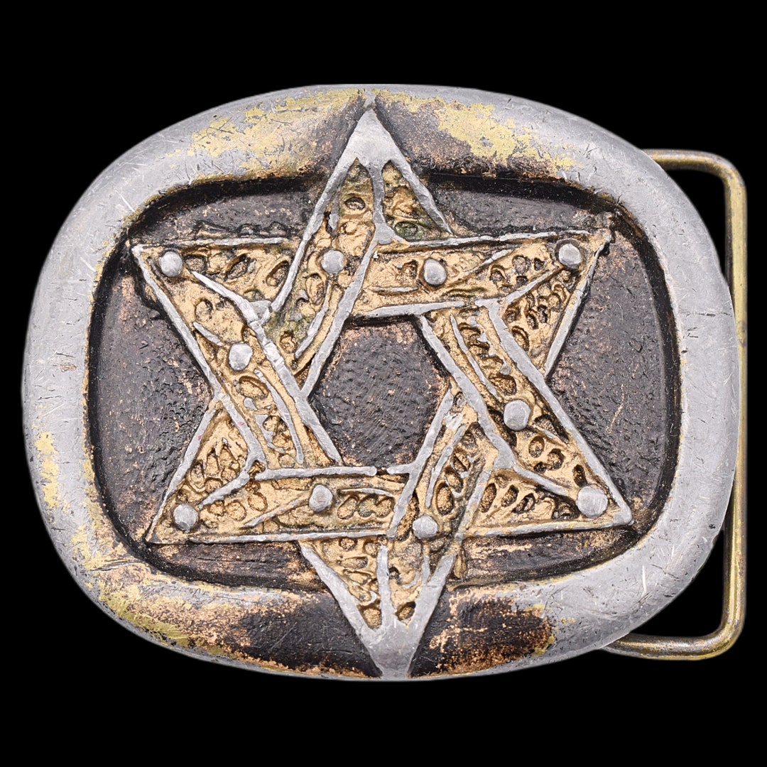 Star of David 1970s Hippie Vintage Belt Buckle - Etsy