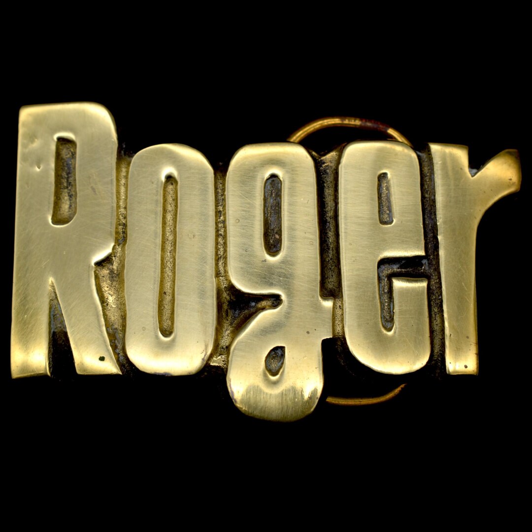 Roger Name Solid Brass Vintage Belt Buckle by BBB Baron [ca. 1970s] - Etsy