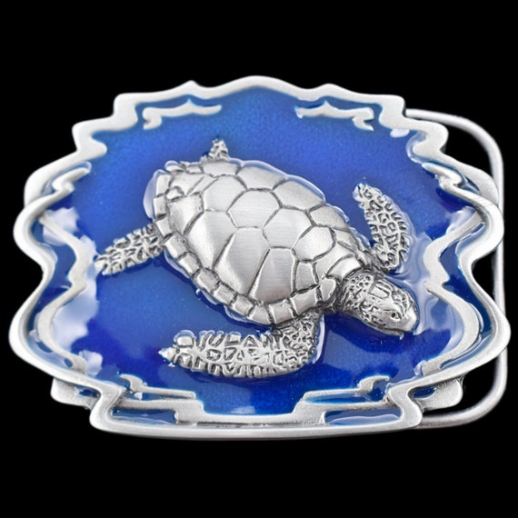 Sea Turtle Belt Buckle - Gem