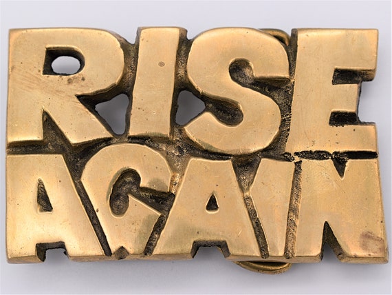 Solid Brass Rise Again Crucifixion Christian 1970s Vintage | Etsy