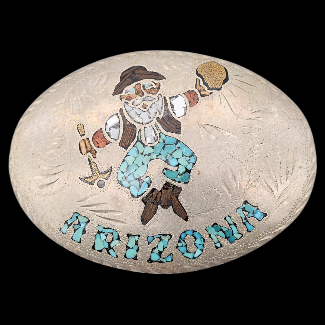 Arizona Prospector Gold Nugget Pick Axe Vintage Belt Buckle - Etsy