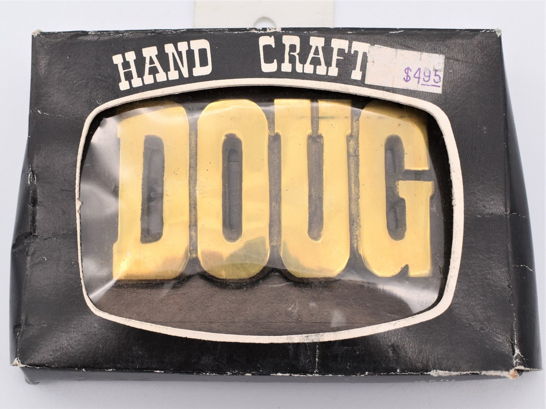 Doug Name Solid Brass Vintage Belt Buckle - Etsy