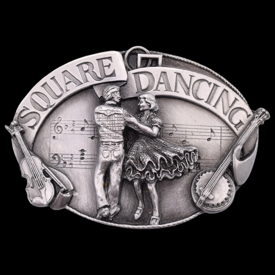 Square Dancing Country Music Vintage Belt Buckle - Etsy