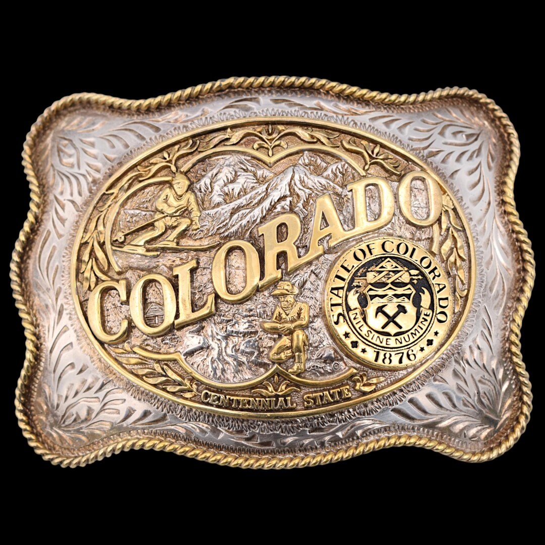 Colorado State Seal Gold & Silver Plated Solid Brass Award Design ...
