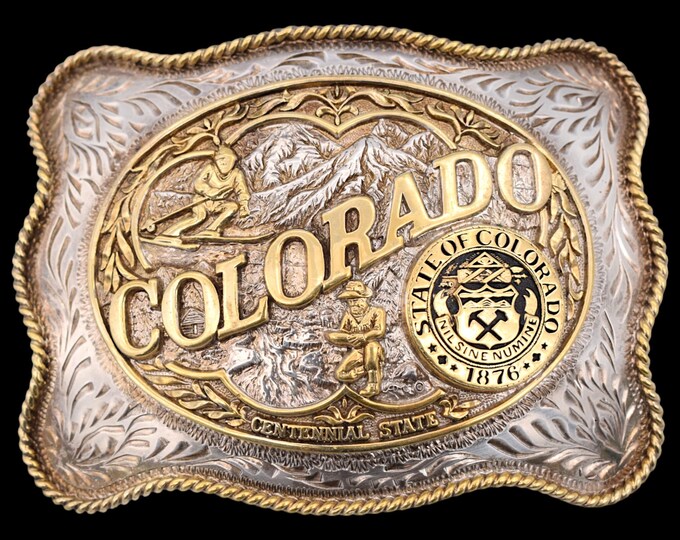 Colorado State Seal Gold & Silver Plated Solid Brass Award Design ...