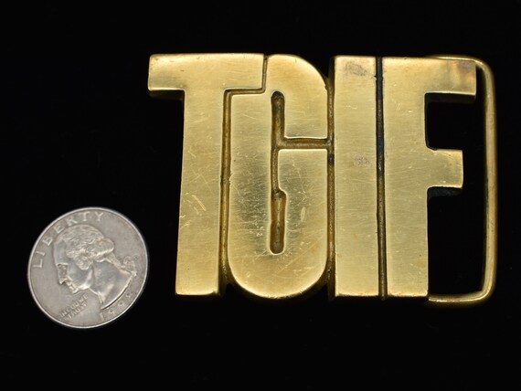 TGIF Thank God It's Friday Blocky Letters Word Solid … - Gem