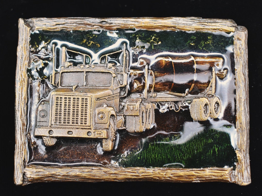 Logger Logging Truck Semi Tractor Trailer Driver Vintage Belt Buckle - Etsy