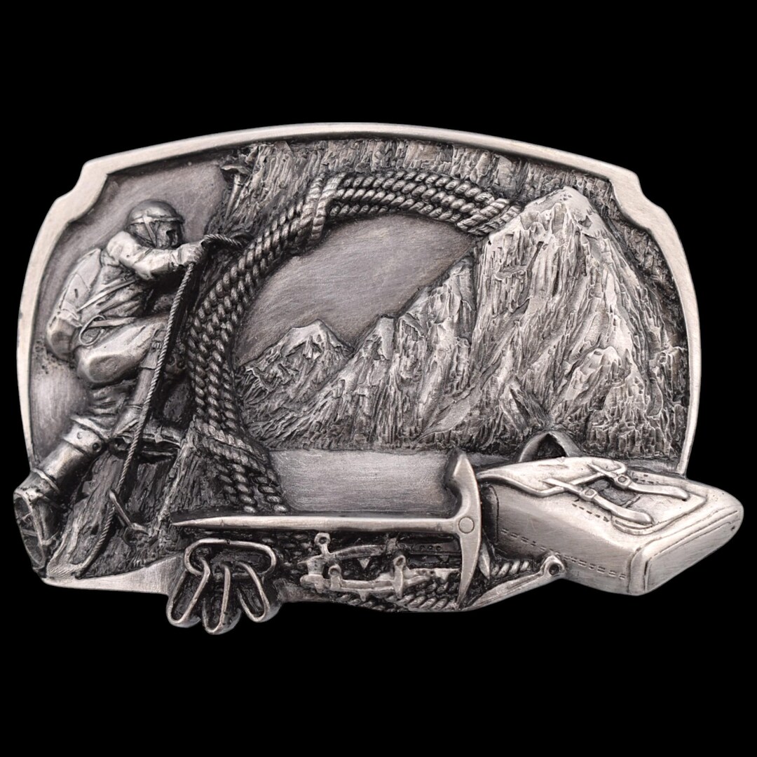 Mountaineer Rock Climber Equipment Ropes Pick Hammer Vintage Belt ...