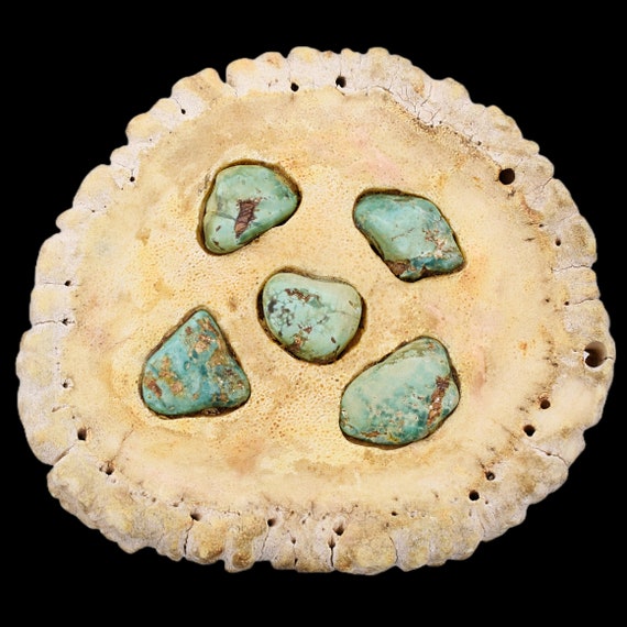 Antler Crown Burr Rosette Carved Sheep Ram Vintage Be… - Gem