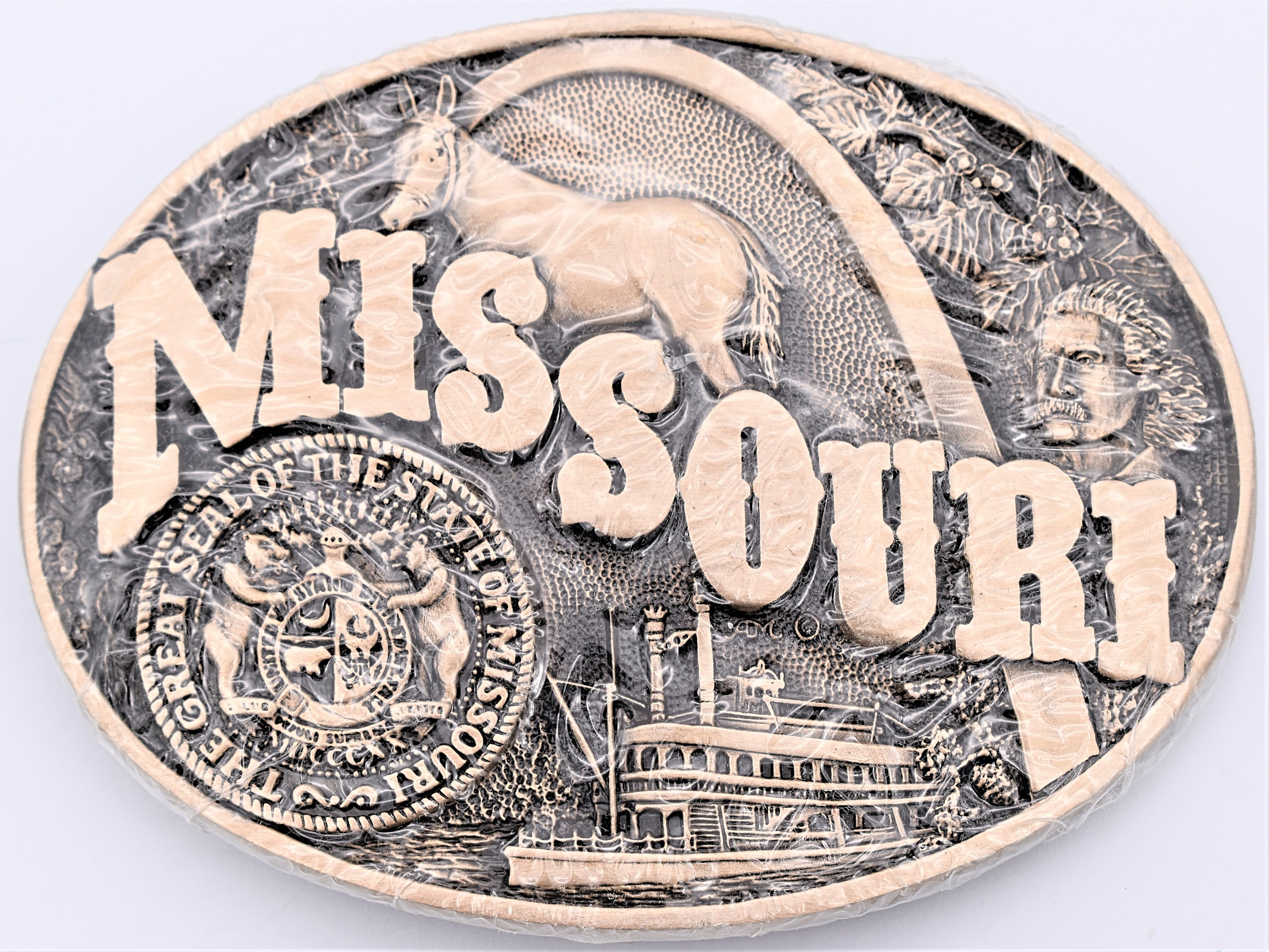 Missouri State Seal Solid Brass Award Design First Edition 80s - Etsy