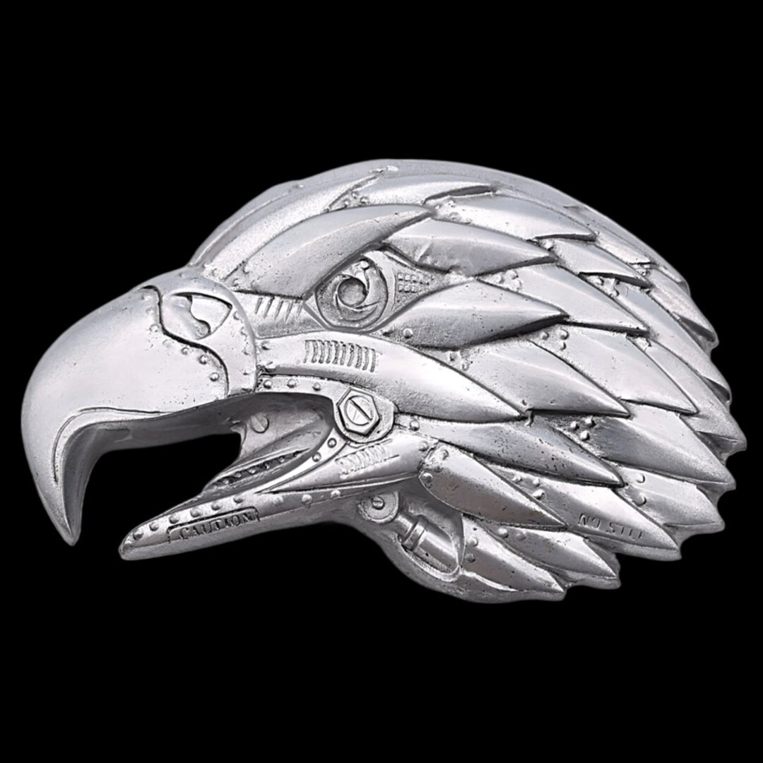 Robotic Eagle Machinery Nuts Bolts Patriotic Biker Punk Metal Belt ...