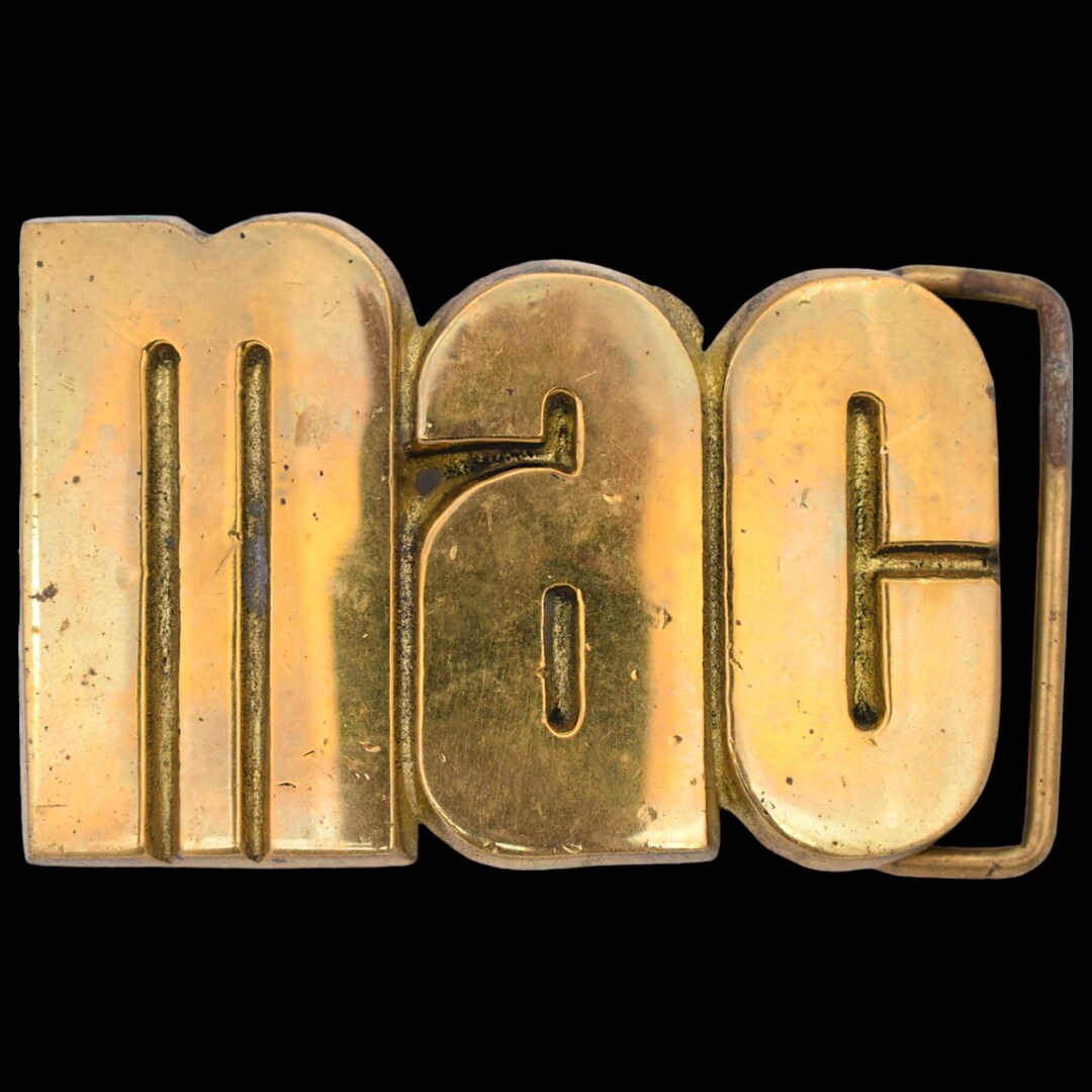 Mac Name Solid Brass Vintage Belt Buckle - Etsy