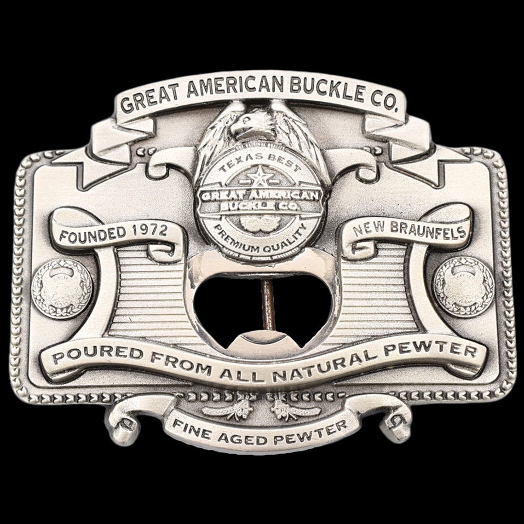 Beer Bottle Opener Great American Buckle Co. Vintage Belt Buckle - Etsy