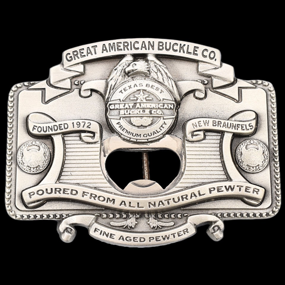 Beer Bottle Opener Great American Buckle Co. Vintage Belt Buckle - Etsy