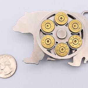 44 Magnum Revolver Spinning Cylinder Brown Bear Grizzly Handmade Steel ...
