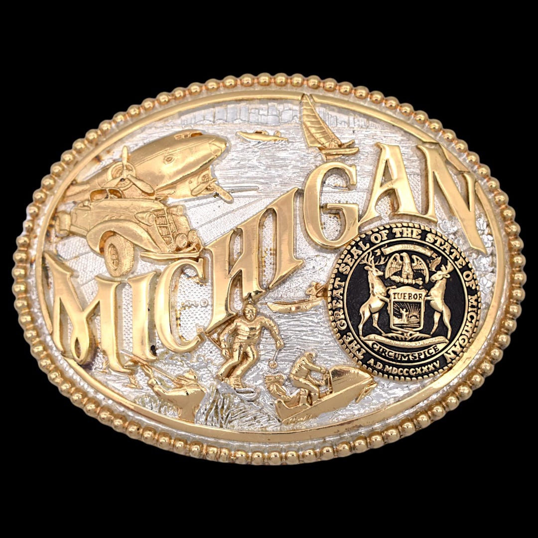 Michigangold & Silver Plated Solid Brass Award Design Medals ...