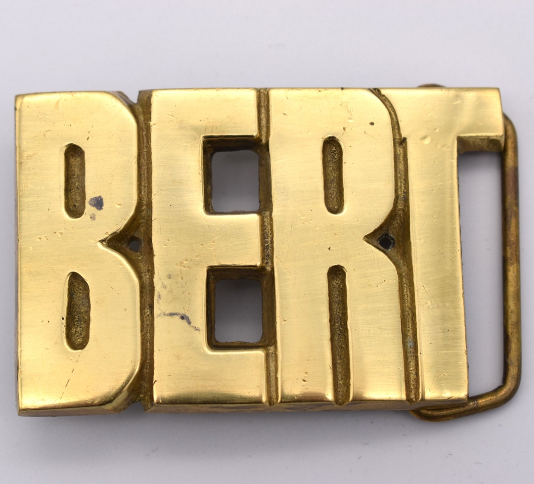 Bert Name Solid Brass Vintage Belt Buckle - Etsy