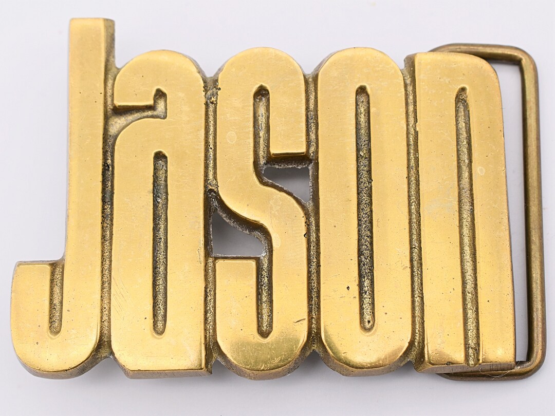 Jason Name Solid Brass 1970s Vintage Belt Buckle - Etsy