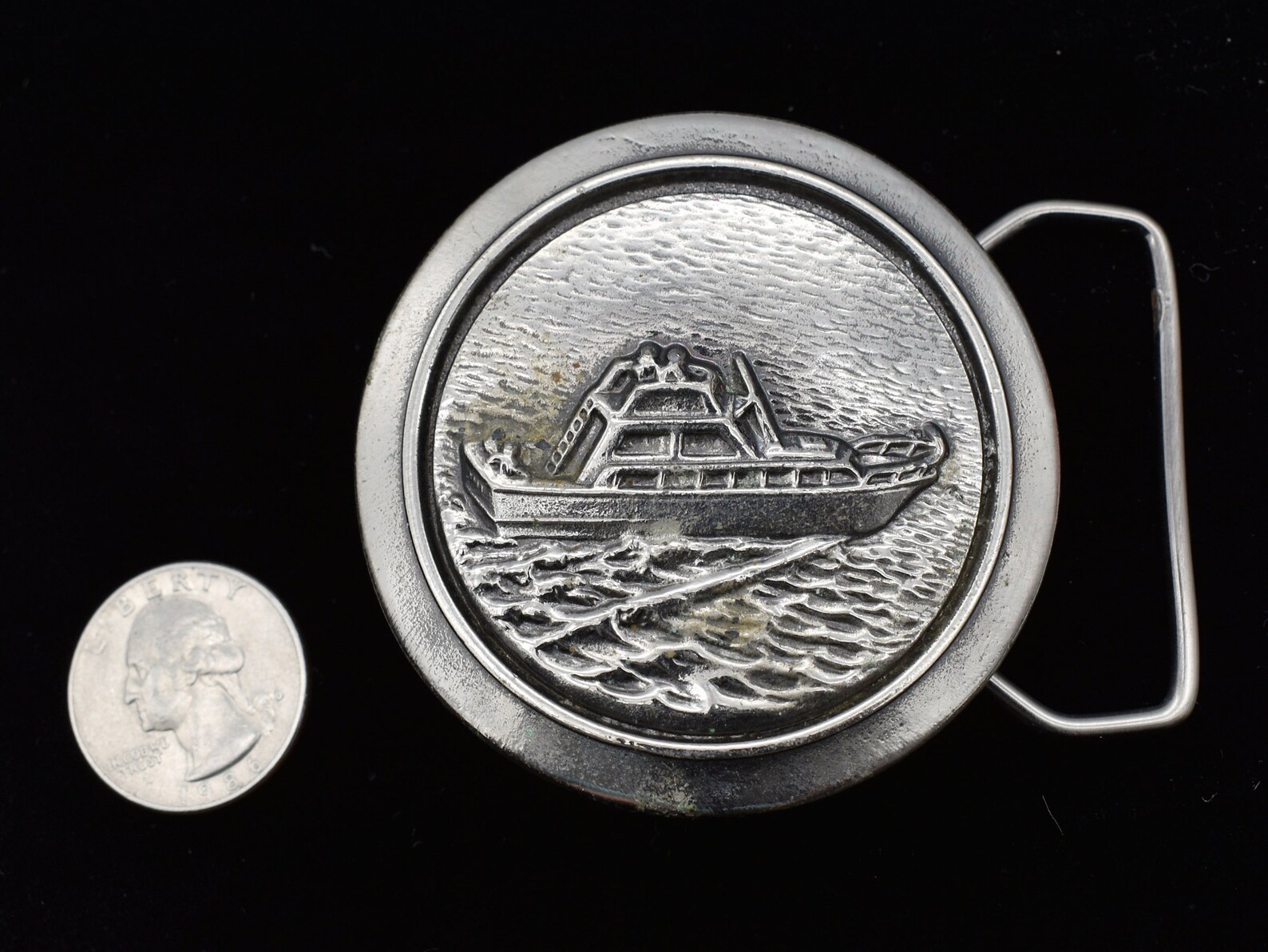 Cabin Cruiser Boat 1970s Vintage Belt Buckle - Etsy