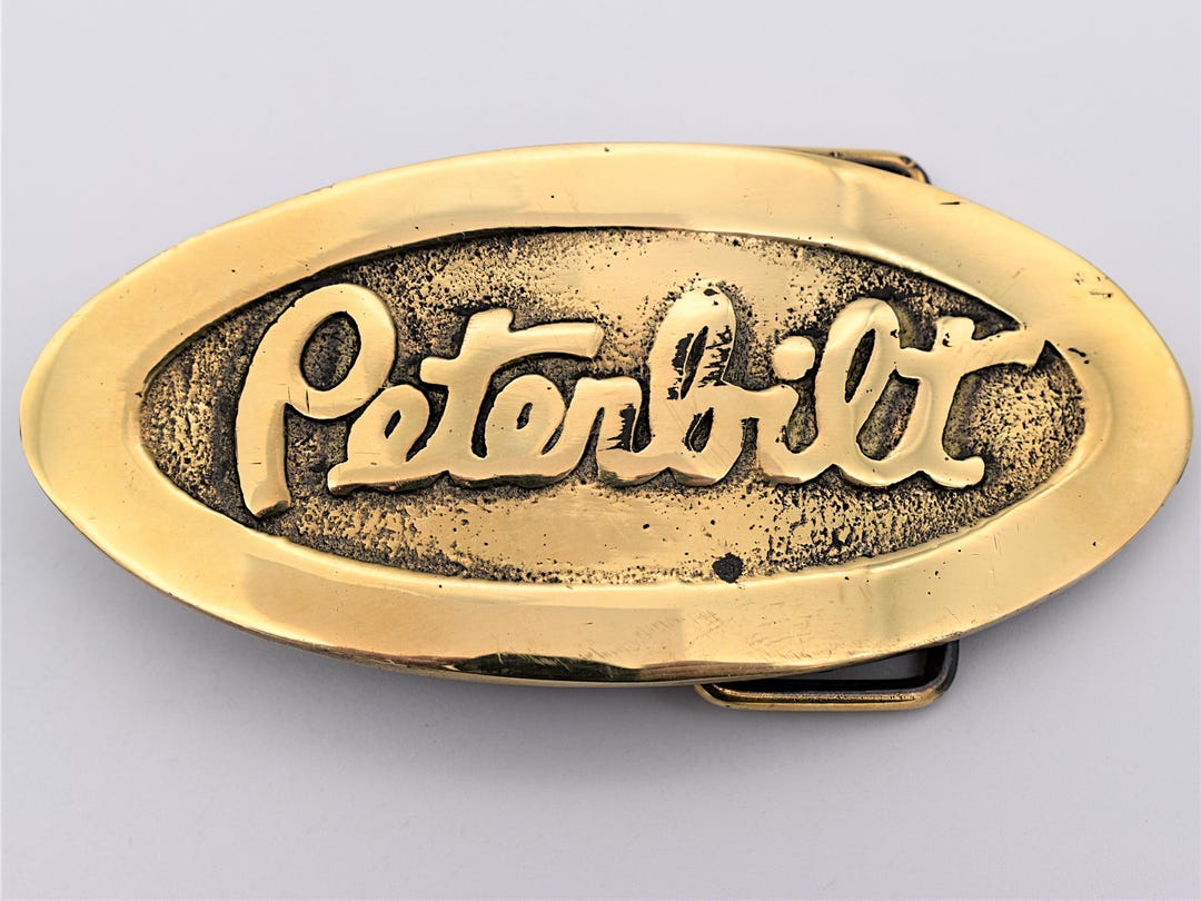 Peterbilt Trucks Company Logo Brand 1970s Solid Brass Vintage Belt ...