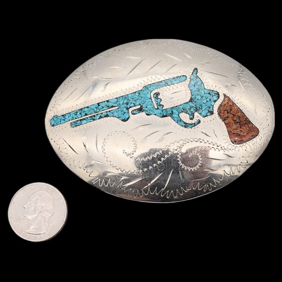 Cowboy Gun Revolver 6-Shooter German Silver Vintage B… - Gem