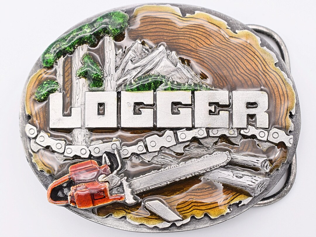 Logger Forester Chainsaw Vintage Belt Buckle - Etsy