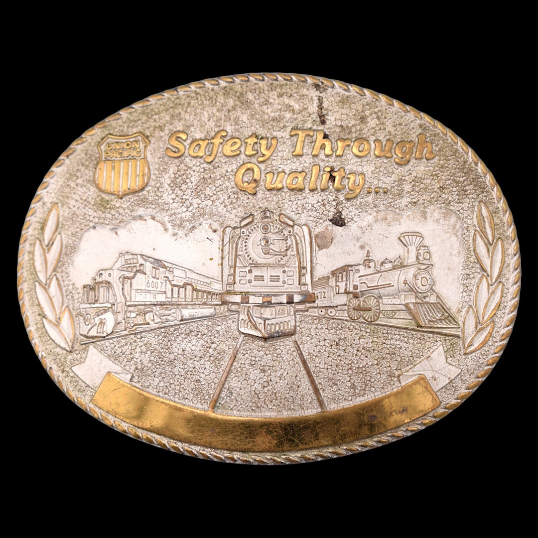 Union Pacific Railroad Safety Through Quality Stotts Vintage Belt ...
