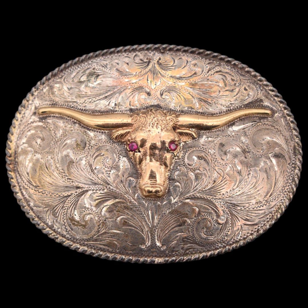Nudie's Rodeo Tailors Hollywood Longhorn Bull Western Vintage Belt ...