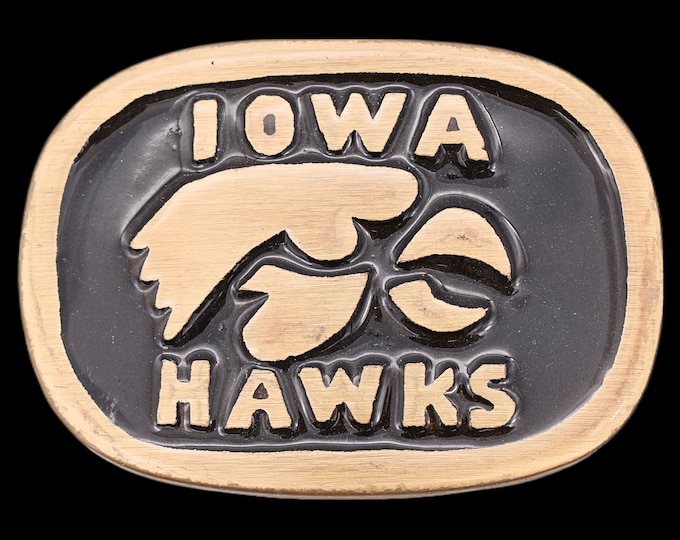 University Iowa Hawks State Hawkeyes Football Vintage Belt Buckle - Etsy