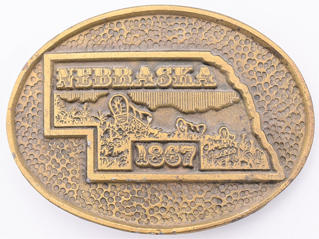 Nebraska Statehood Commemorative 1970s Vintage Belt Buckle - Etsy