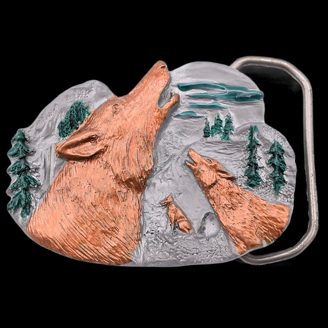 Wolf Pack Howl Timber Forest Wilderness Belt Buckle - Etsy