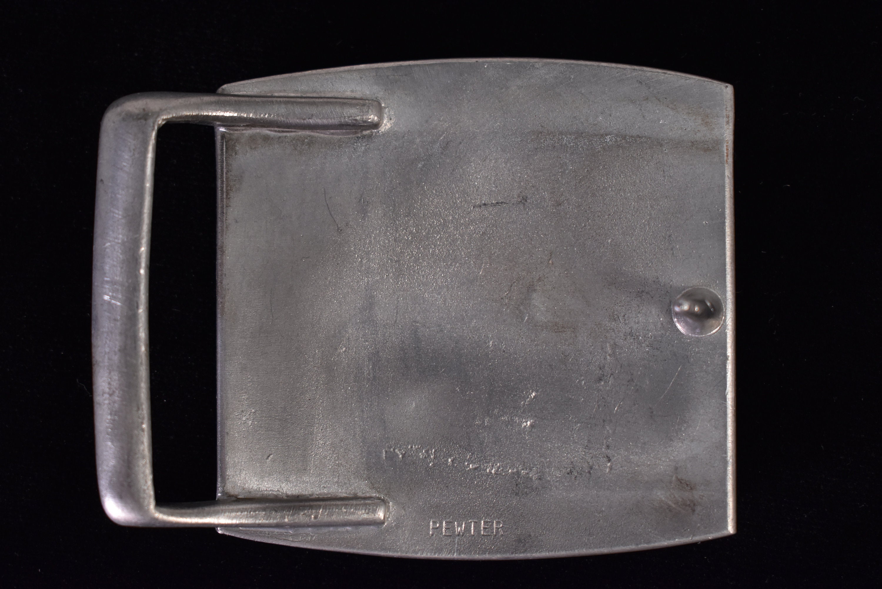 Square Geometric Retro 80s Vintage Pewter Belt Buckle John E - Etsy