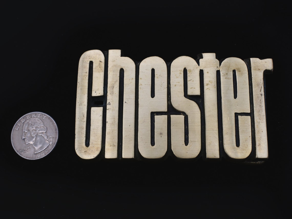 Chester Name Solid Brass Vintage Belt Buckle - Etsy