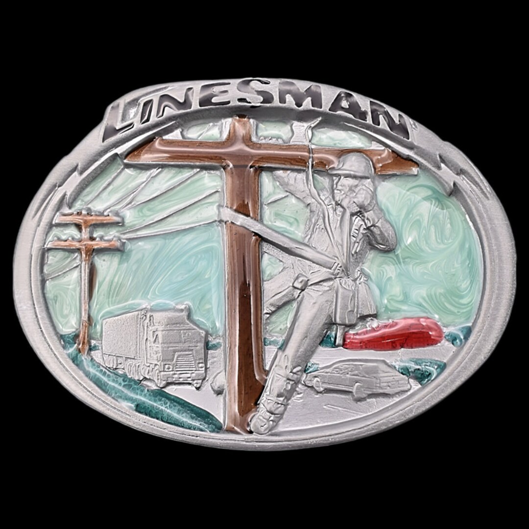 Linesman Worker Telephone Telecom. Tech Electrician Belt Buckle - Etsy