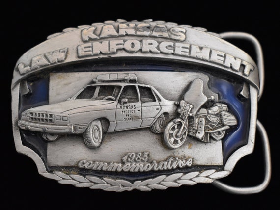 1985 Kansas Law Enforcement Commemorative Vintage Bel… - Gem