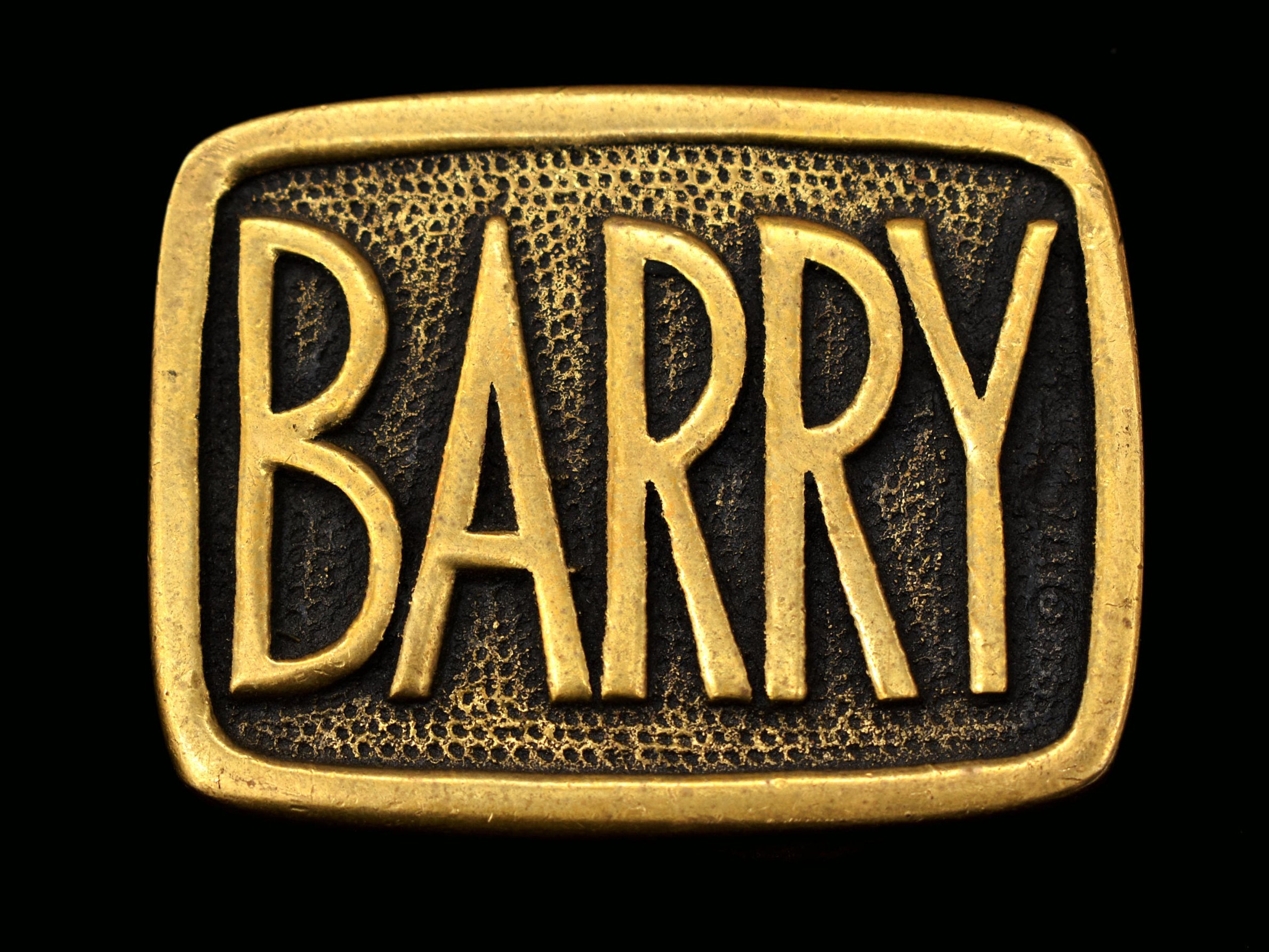 Barry Small Solid Brass Vintage Belt Buckle - Etsy