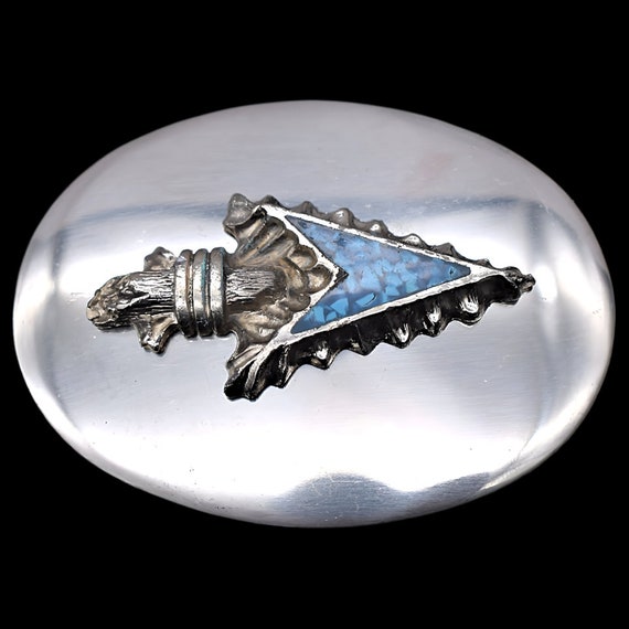 vintage flint belt buckle - Gem