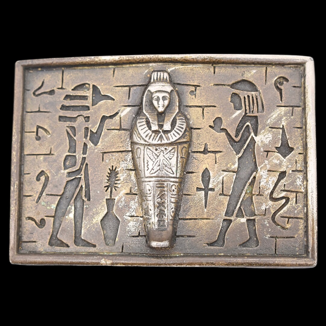 Egyptian Pharaoh Sphynx King Tut Mummy Tomb Vintage Belt Buckle - Etsy