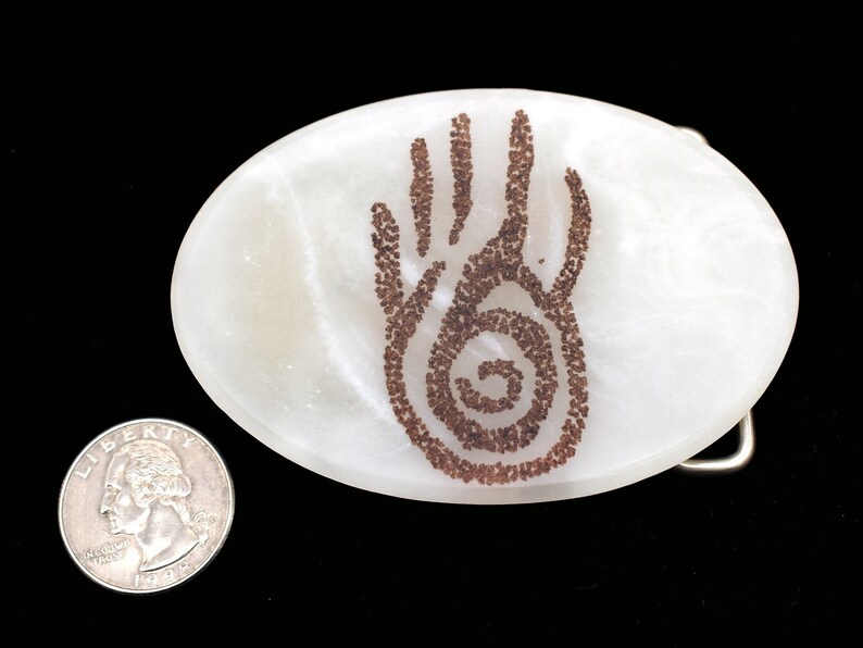Hand Print Rock Art Pictograph Pictogram Southwestern Vintage Belt ...