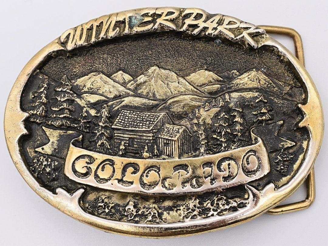 1980s Winter Park Colorado Ski Resort Cabin Woods Slopes Vintage Belt ...