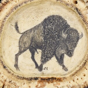 Antler Carving Buffalo Bison Crown Burr Rosette Vintage Belt Buckle - Etsy